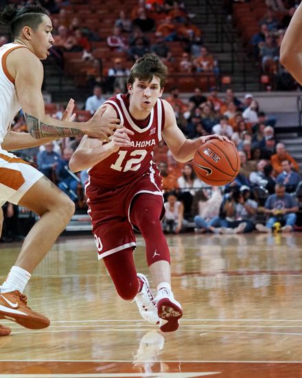 Austin Reeves 12 Oklahoma Sooners Action Editorial Stock Photo - Stock ...