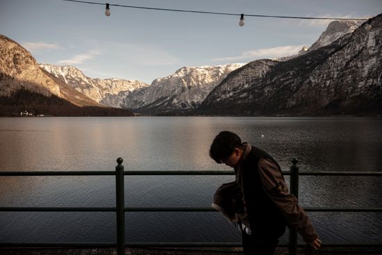 Tourist Walks Through Austrian Unesco World Editorial Stock Photo ...