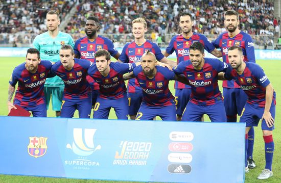 Starting Eleven Barcelona Fc Lines Before Editorial Stock Photo - Stock ...
