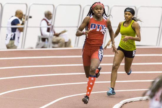 Michaela Mccall Competes Girls 400meter Dash Editorial Stock Photo ...