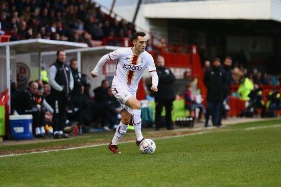 Dylan Connolly Bradford City During Crawley Editorial Stock Photo ...