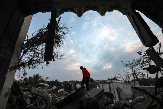 Hassan Hamouda Abu Amra Stands Rubble Editorial Stock Photo - Stock ...