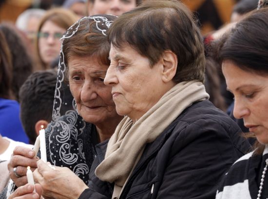 Jordanian Orthodox Christians Gathered Pray During Editorial Stock ...