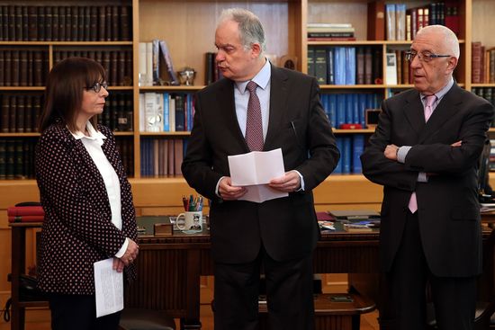 President Greek Parliament Konstantinos Tasoulas C Editorial Stock ...