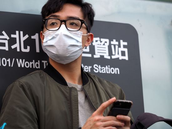 Man Wears Face Mask Taipei Taiwan Editorial Stock Photo - Stock Image ...