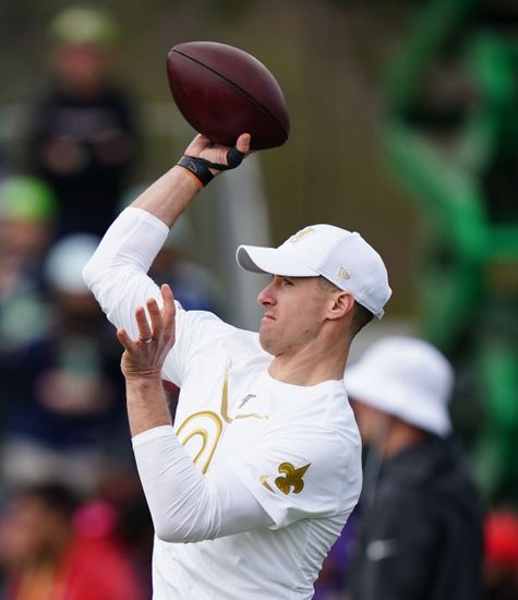 Drew Brees During Nfc Practice Session Editorial Stock Photo - Stock ...