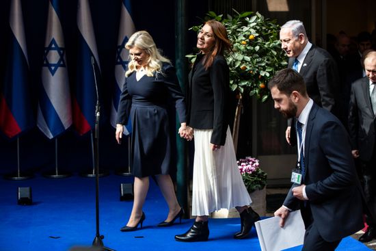 Sarah Netanyahu L Holds Hands Yaffa Editorial Stock Photo - Stock Image ...