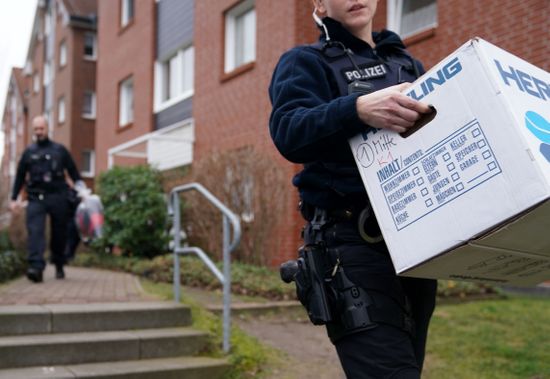 Police Officers Carry Seized Evidence During Editorial Stock Photo ...