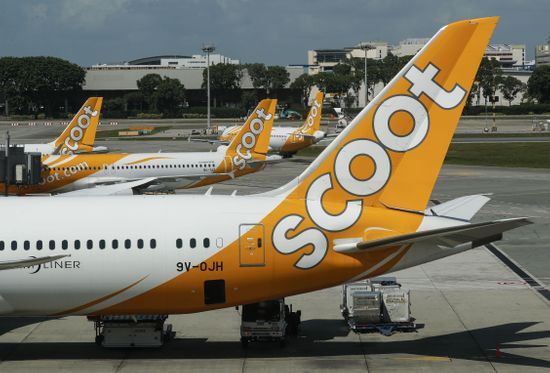 Logo Budget Carrier Scoot On Tail Editorial Stock Photo - Stock Image ...