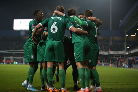 Sheffield Wednesday Players Huddle Together After Editorial Stock Photo ...
