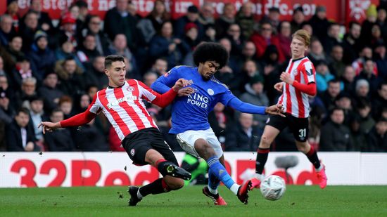 Luka Racic Brentford Leicesters Hamza Choudhury Editorial Stock Photo ...