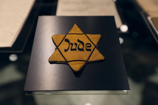Yellow Badge On Display Shoa Museum Editorial Stock Photo - Stock Image ...
