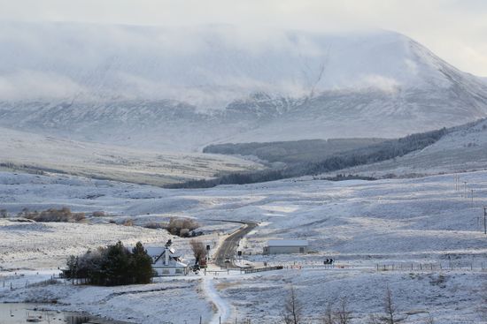Snow On A835 Inverness Ullapool Road Editorial Stock Photo - Stock ...