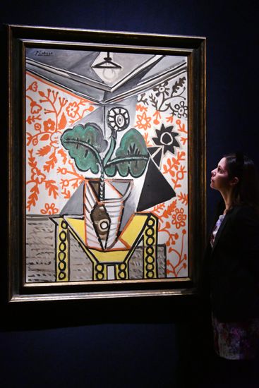 Pablo Picasso Au Pot De Fleurs Editorial Stock Photo - Stock Image ...