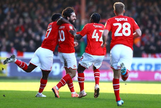 Swindon Town Players Celebrate Their Opening Editorial Stock Photo ...