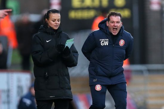 Stevenage Manager Graham Westley During Stevenage Editorial Stock Photo ...