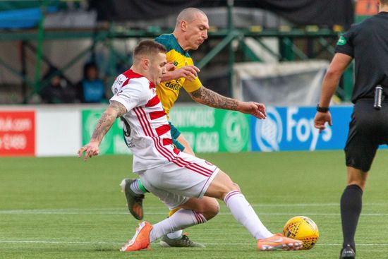 Scott Martin Hamilton Academical Tackles Celtic Editorial Stock Photo ...