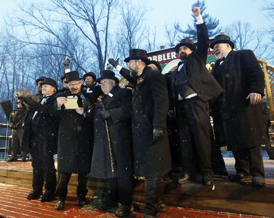 Groundhog Club Inner Circle Members Celebrate Editorial Stock Photo ...