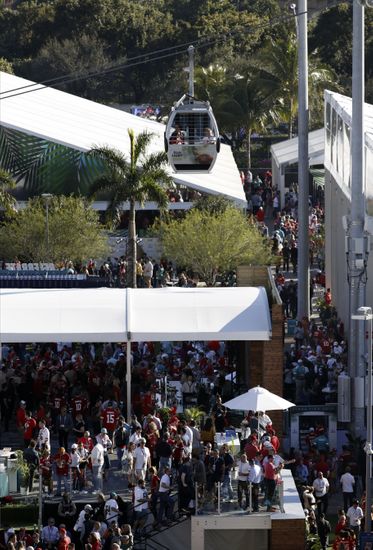Fans Ride Sky Trolley Over Grounds Editorial Stock Photo - Stock Image ...