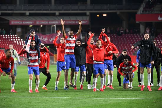 Granada Players Celebrate After Defeating Valencia Editorial Stock ...