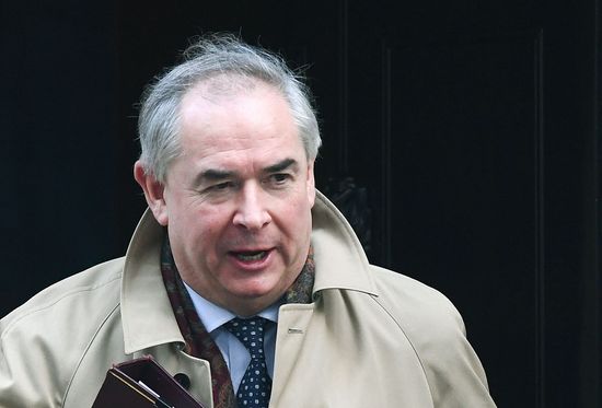 British Attorney General Geoffrey Cox Departs Editorial Stock Photo ...