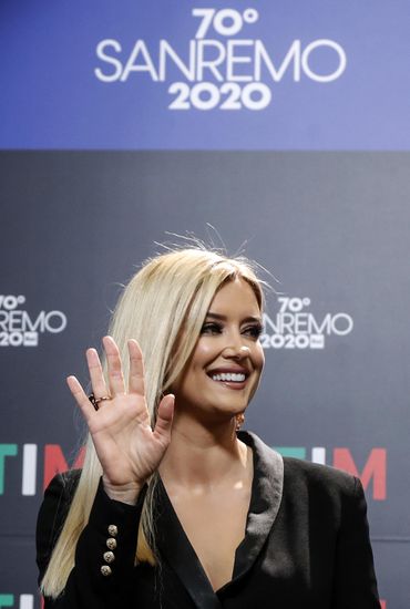 Albanian Singer Alketa Vejsiu Poses During Editorial Stock Photo ...