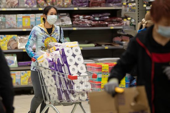 Shopper Wearing Face Mask Stocks On Editorial Stock Photo - Stock Image ...