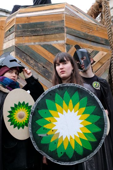 Climate Change Protest Against Bp British Editorial Stock Photo - Stock ...