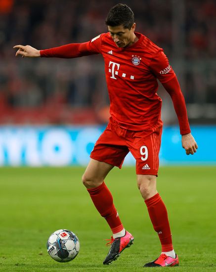 Bayerns Robert Lewandowski Action During German Editorial Stock Photo ...