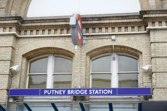 Putney Bridge Tube Station Commercial Marketing Editorial Stock Photo ...