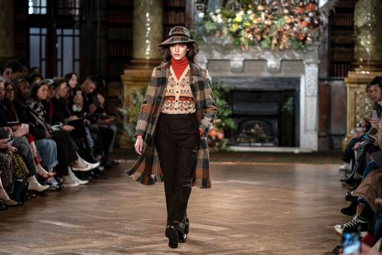 Model Presents Creation By Daks During Editorial Stock Photo - Stock ...