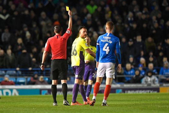 Referee Craig Hicks Gives Yellow Card Editorial Stock Photo - Stock ...