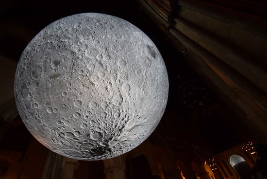 Museum Moon Art Installation Editorial Stock Photo - Stock Image ...
