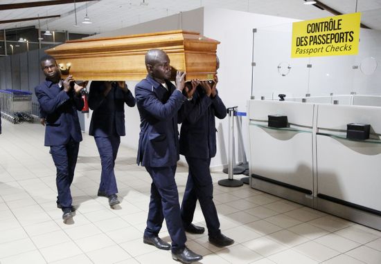 Funeral Agents Transport Remains Laurent Barthelemy Editorial Stock ...