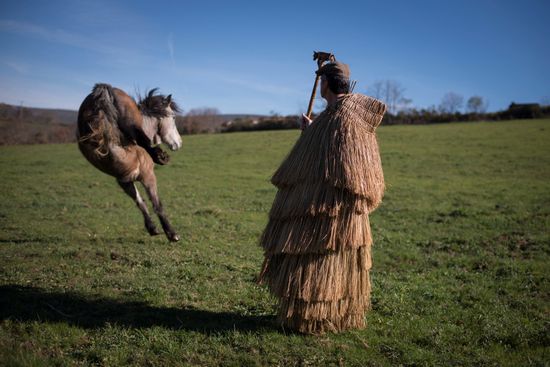 Man Dressed Coroza Cover Made Hay Editorial Stock Photo - Stock Image ...