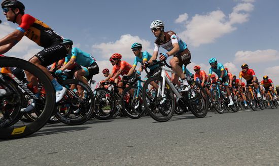 Cyclists Action During First Stage Uae Editorial Stock Photo - Stock ...