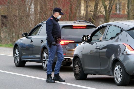 Italian National Police Officers Stand By Editorial Stock Photo - Stock ...