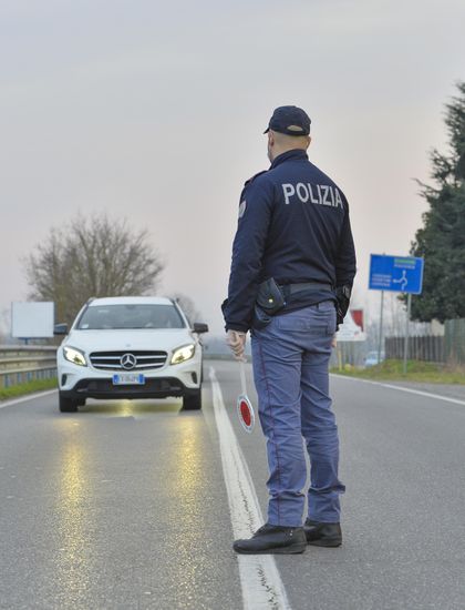 Italian National Police Officers Stand By Editorial Stock Photo - Stock ...