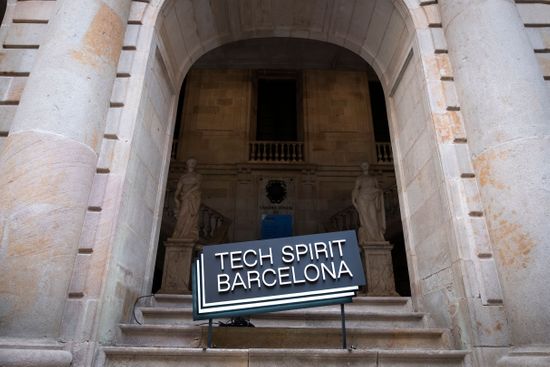 Tech Spirit Barcelona Logo Poster On Editorial Stock Photo - Stock ...