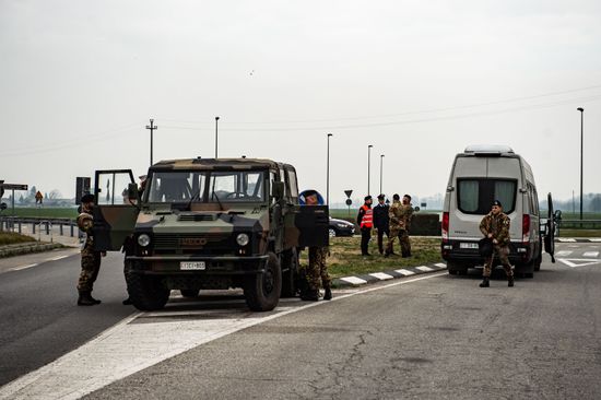 Army Carabinieri Checkpoints On Border Red Editorial Stock Photo ...