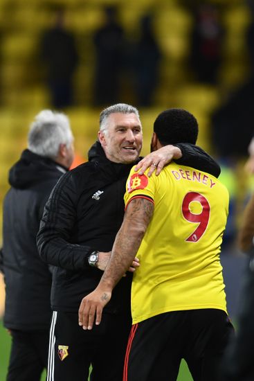 Nigel Pearson Manager Watford Hugs Troy Editorial Stock Photo - Stock ...