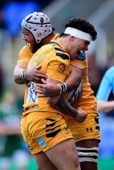 Jacob Umaga Wasps Celebrates His Try Editorial Stock Photo - Stock ...