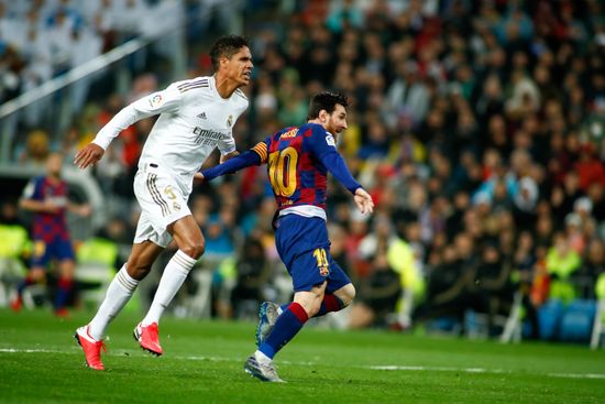 Raphael Varane Real Madrid Lionel Messi Editorial Stock Photo - Stock ...