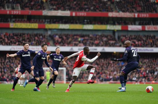 Nicolas Pepe Arsenal Gets Past Aaron Editorial Stock Photo - Stock ...