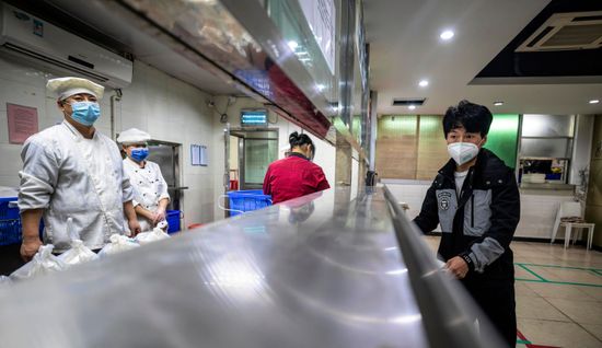 Staffs Collect Meals Hytera Factory Canteen Editorial Stock Photo ...