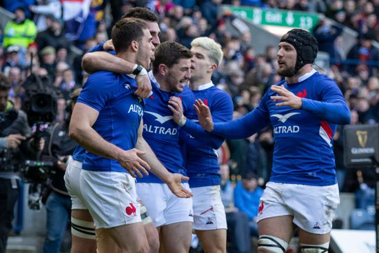 Damian Penaud France Celebrates Scoring Try Editorial Stock Photo ...