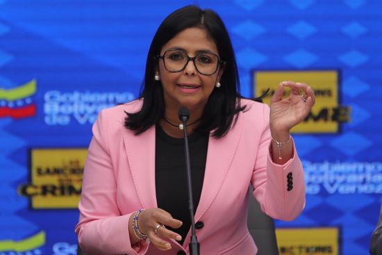 Vice President Venezuela Delcy Rodriguez Speaks Editorial Stock Photo ...