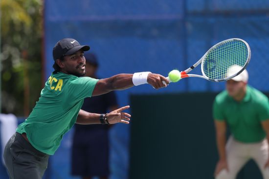 Jamaican Tennis Player Rowland Phillips Returns Editorial Stock Photo ...