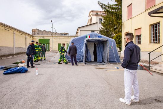 Tent Preliminary Medical Examination Detainees Set Editorial Stock ...