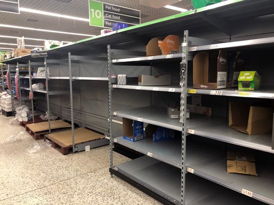 Empty Bare Shelves Pictured Asda Supermaket Editorial Stock Photo ...